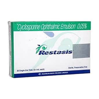 Restasis 0.05% - Bottle of 0.4ml Opthalmic Solution : Amazon.in: Health ...