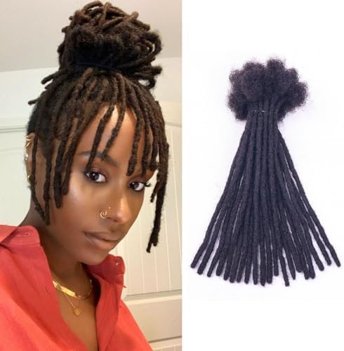 Amazon.com : Short Loc Extensions Human Hair 100 Strands 0.4 cm ...