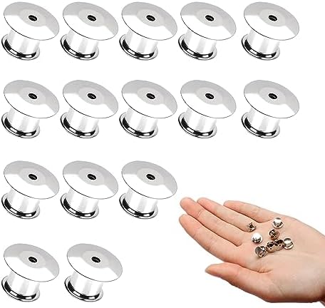 PATIKIL 6x5mm Metal Locking Pin Keepers, Pin Backs Locking Clasp ...
