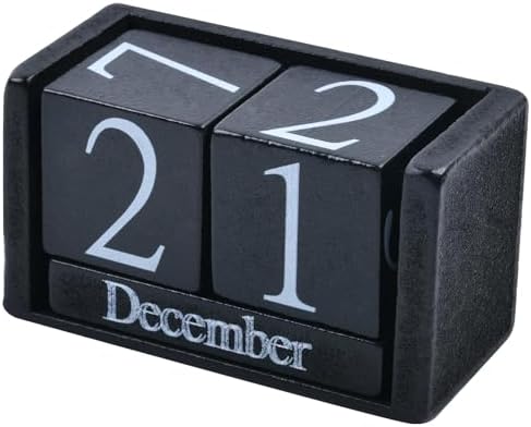 Amazon.com : Yogayet Wooden Block Calendar Perpetual Calendar, Desk ...