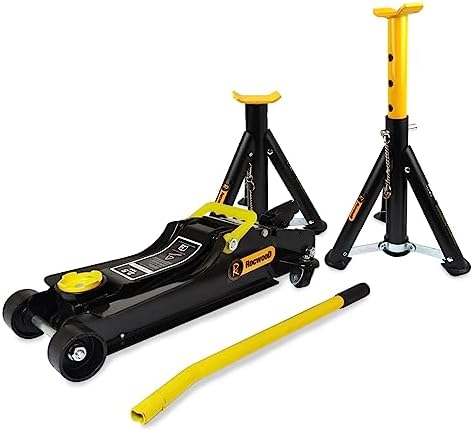 RocwooD Trolley Jack 2.5 Ton Tonne Low Profile Hydraulic & Axle Stand ...