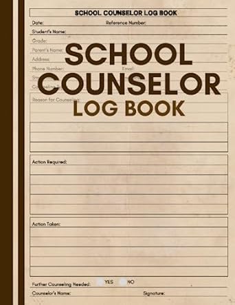 School Counselor Log Book: Cute Logbook Gift for School counselors and ...