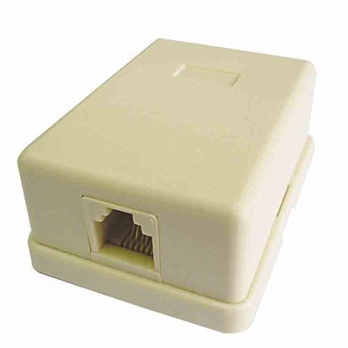 Single Port Telephone Rosette Surface Mount Modular Jack Block Box ...