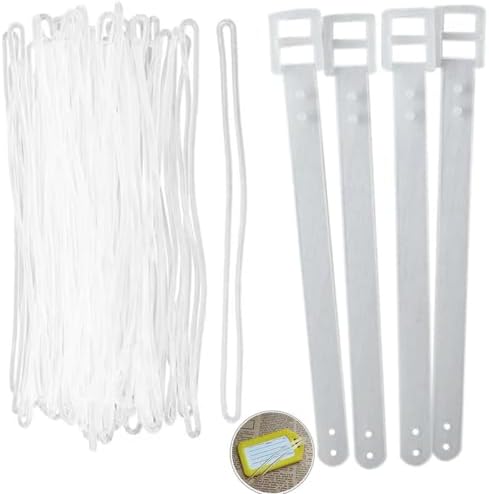 Amazon.com: DraCra 60 Pack Luggage Tag Loop Straps Clear Elastic ...
