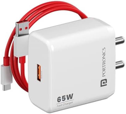 Portronics Adapto 70 33W Fast Charger Adapter with Dual Output (USB ...