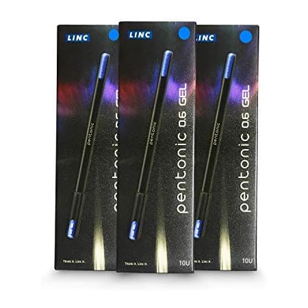 Pentonic Gel Pen Box Pack | Tip Size 0.6 mm | Click Off Mechanism With ...