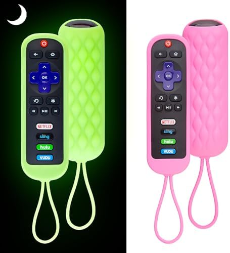 Amazon.com : 2 Pack Roku Remote Cover - Silicone Protective Case for ...