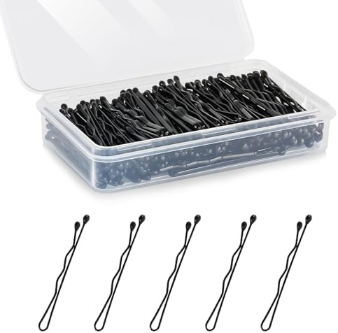 Amazon.com : Mini Bobby Pins Black, 150 Count 1.38 Inch Small Bobby ...