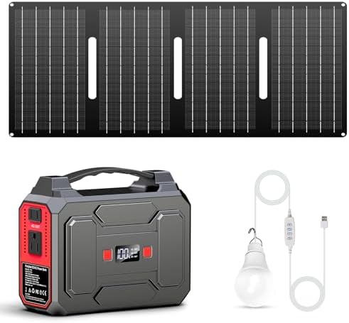Amazon.com: Solar Powered Generator 100W, Portable Solar Generator ...