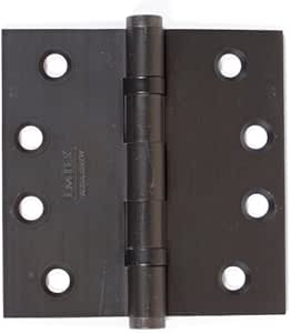 Emtek 96414 Oil Rubbed Bronze 4 Inch Hinges 4" x 4" Solid Brass Heavy ...