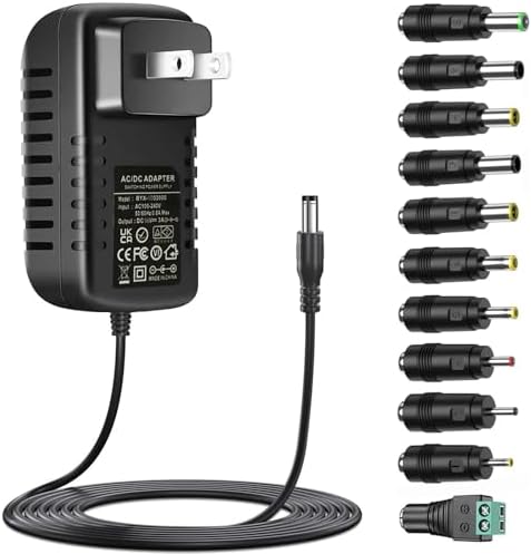 Amazon.com: Universal DC15V 3A Power Supply with 11 DC Plug Tips AC120V ...