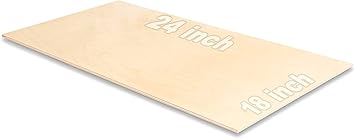 Amazon.com: Baltic Birch Plywood Rectangular BB/BB 18 х 24inch Craft ...