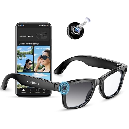 AI Smart Glasses Lunettes avec caméra HD 4K 270 mAh 800 W Anti ...