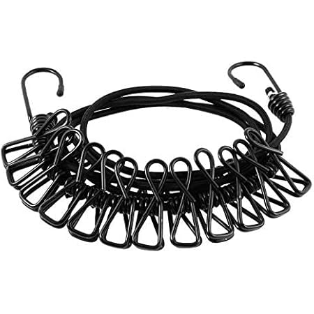 Skywalk Portable Multi Functional Drying Rope with 12 Clips and 2 Hooks ...