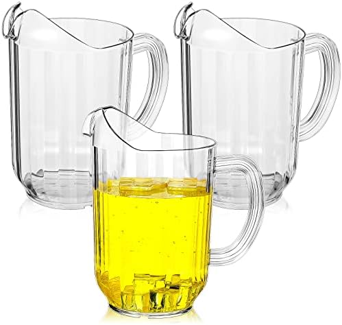 Amazon.com: 12 Pcs Plastic Pitchers 60 Ounce Clear Restaurant Pitcher ...
