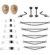 Amazon.com: 6ixGosh 5PCS Nose Chain Surgical Steel Across Top Nose ...