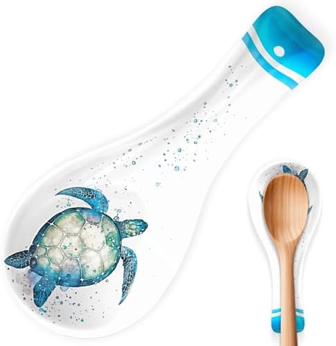 Amazon.com: Turtle Spoon Rest - Coastal Ocean Nautical Decor, Teal ...