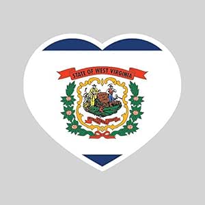 Amazon.com: West Virginia Heart Sticker Vinyl Decal Sticker WV Love ...