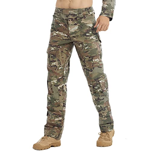 LNFINTDO Tactical Combat Trousers for Men Army Camo Outdoor Airsoft ...