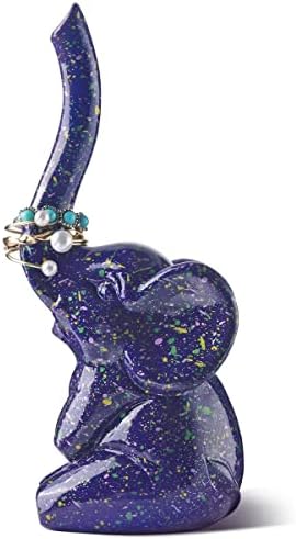 Amazon.com: HOME SMILE White Elephant Ring Holder with Marble Pattern ...