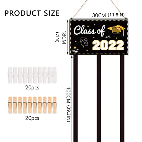 AMIJOUX 2 Pieces 2022 Congrats Grad Photo Banner Graduation Photo ...