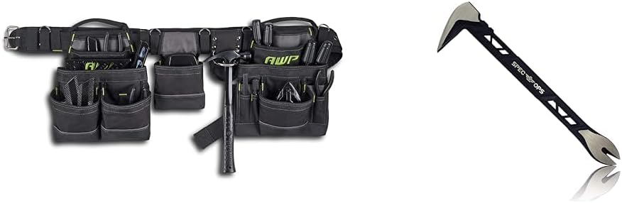 AWP Carpenter Tool Rig with Carry Handles, Premium Tool Belt, Air-Mesh ...
