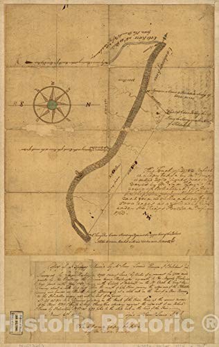 Historical Map, 1774 Copy of a Survey return'd by Mr. Sam Lewis ...