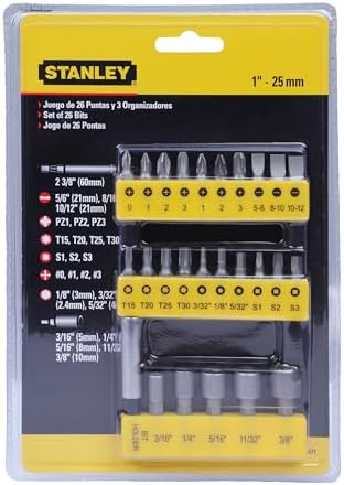 STANLEY 68-071-23 26-Piece Insert-Bit Chrome-Vanadium Screwdriver Set ...