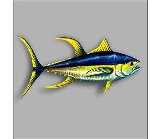 Amazon.com - Yellowfin Tuna Car Stickers Decals Waterproof Car Styling ...