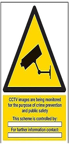 VSafety Cctv Images Are Being Monitored Sign – Portrait – 300mm x 400mm ...