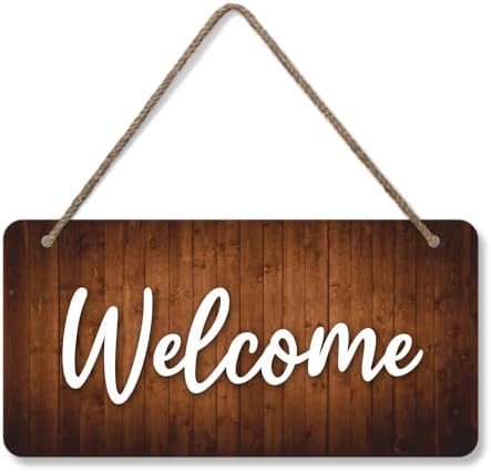 Amazon.com: SmartSign Welcome Sign Front Door Wreath Decoration Wooden ...