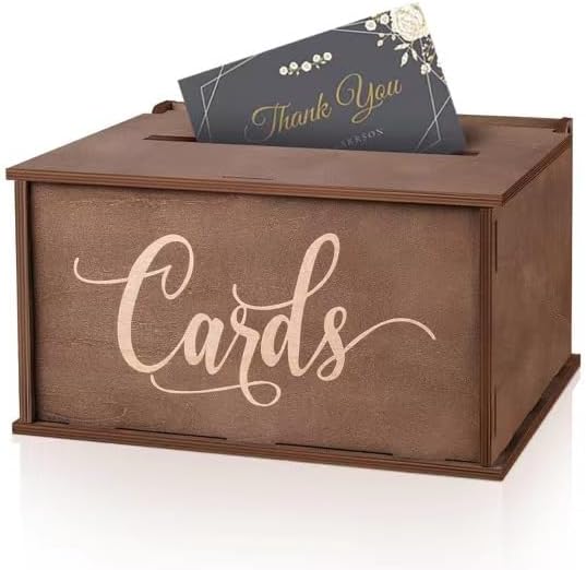 Amazon.com: MISTOD Wooden Wedding Card Box with Slot, Farmhouse Wedding ...