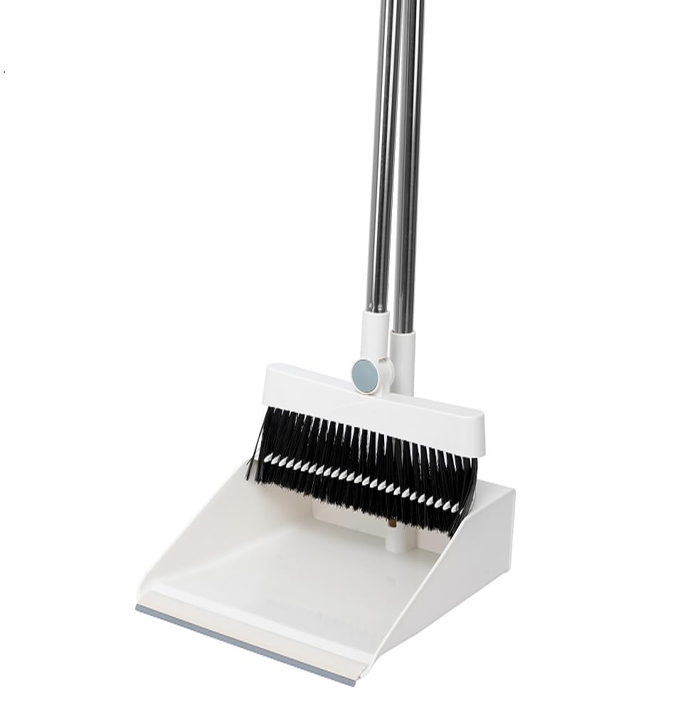 MAMMOTH Broom and Dustpan Set with Long Handle - Kitchen Brooms and ...