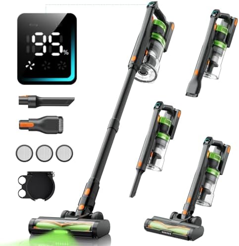 Amazon.com - Cordless Vacuum Cleaner, 450W 40Kpa Stick Vacuum with ...