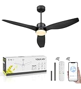 Amazon.com: YOUKAIN Ceiling Fans with Lights, 52 inch Low Profile ...