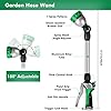 Amazon.com : RESTMO Metal Watering Wand, Heavy Duty Garden Hose Wand with 180° Swivel Ratcheting ...