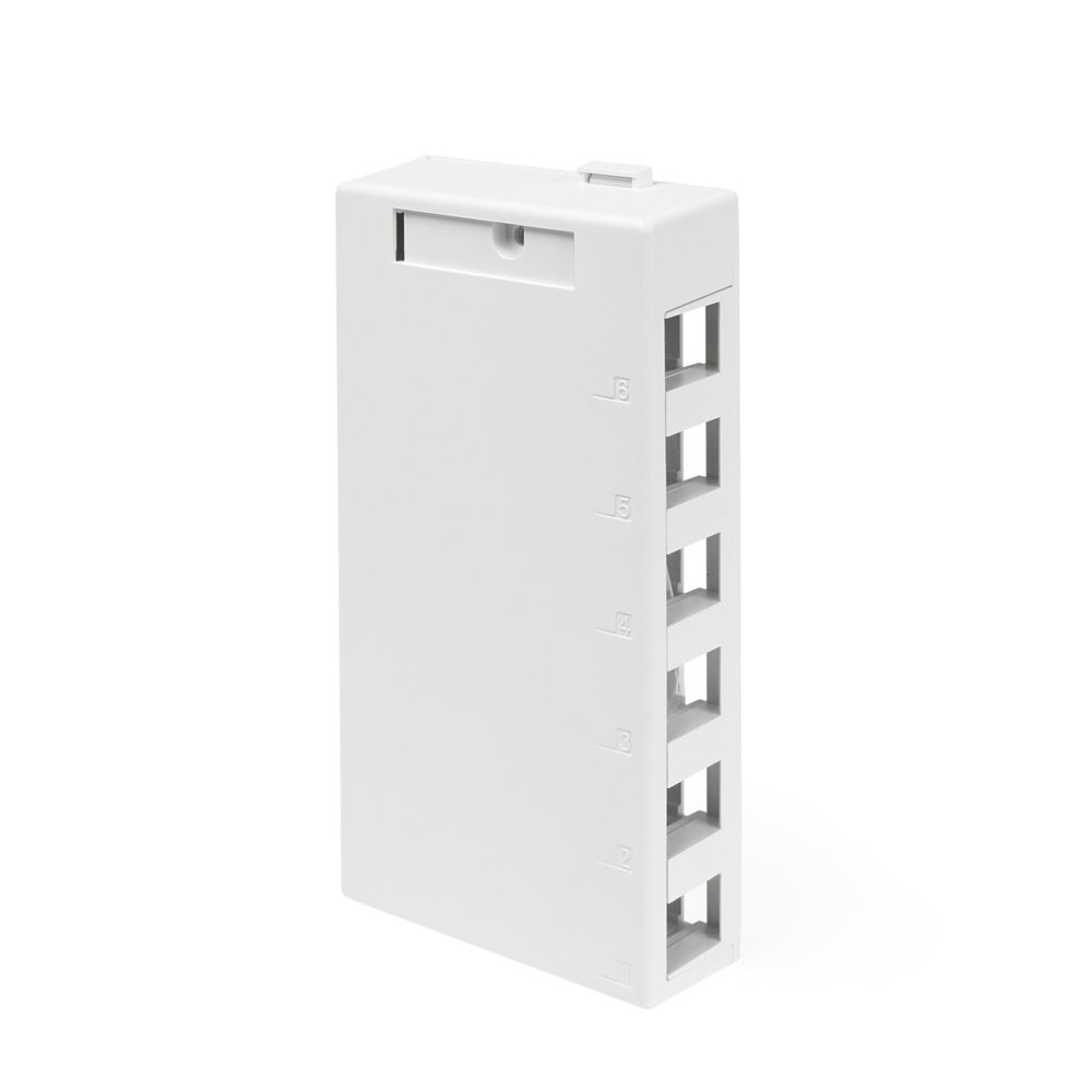 Amazon.com: Leviton 41089-6WP QuickPort Surface Mount Housing, 6-Port ...