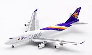 Amazon.co.jp: JC Wings 1/400 Complete Thai CARGO for Boeing B747-400 HS-TGH Flaps Down Aircraft ...