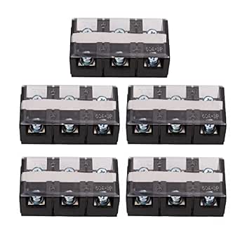 Kadimendium 5PCS 60A 3P Screw Terminal Blocks High Current Power ...