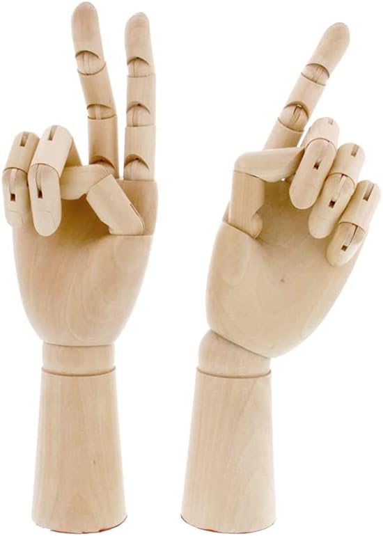 Amazon.com: Art Wooden Hand, Youthful Wood Mannequin Hand Realistic ...