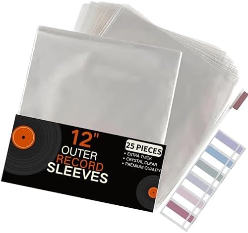 25 x Vinyl Record Outer Sleeves 12" LP|Extra Thick 140 Micron|With ...