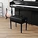 Amazon.com: SONGMICS Adjustable Wooden Piano Bench Stool with Sheet ...
