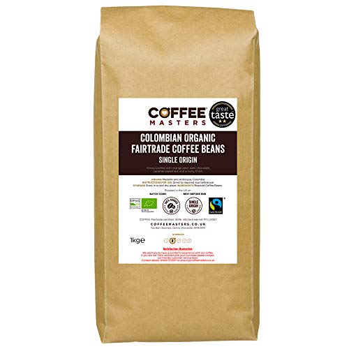 Amazon Brand - Solimo 100% Arabica Coffee Beans, 1 kg - Rainforest ...