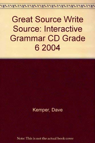 Great Source Write Source: Interactive Grammar Cd Grade 6 (Write Source ...