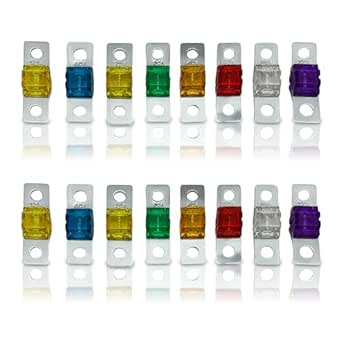 16 Pcs Midi Fuses, 32V Midi Fuse 20/30/40/50/60//80/100/120 Amps ...