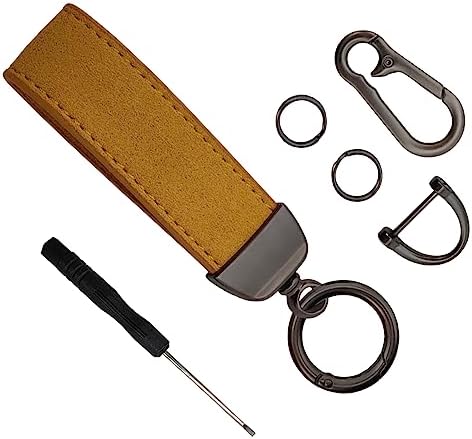 Amazon.com: GOOTHX Genuine Leather Car Keychain, car Interior ...