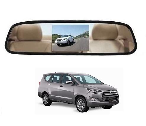 Trigcars Innova Crysta Car 4.3" Digital TFT LCD Screen Rear View Mirror ...