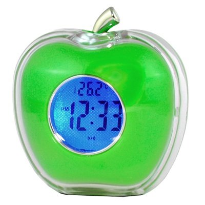 Buy AndAlso Green Apple Shape Talking Table Desk Alarm Clock ...