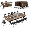 Amazon.com: Folding Conference Room Tables,Large Rectangle Conference ...