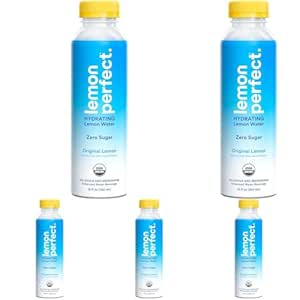 Amazon.com : Lemon Perfect, Hydrating Organic Lemon Water, Zero Sugar, Flavored Water, Squeezed ...